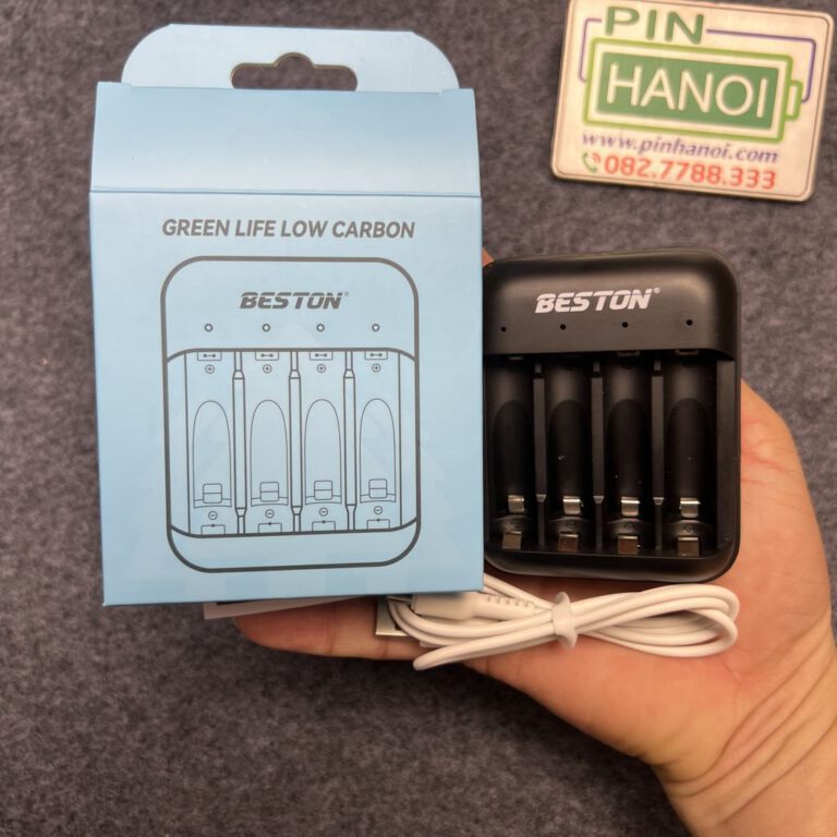 Bộ sạc 4 pin tiểu pin đũa Li-ion 1.5V Beston M7032 USB-C - Pin Hà Nội